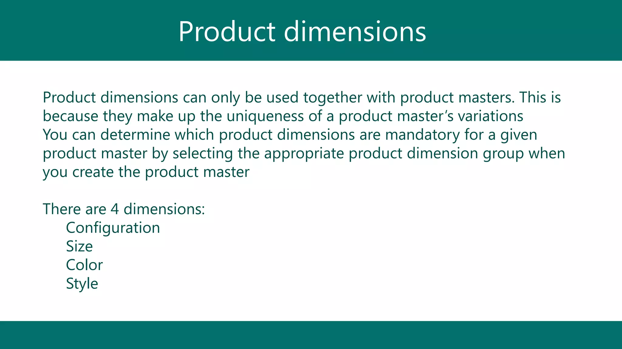 Product information management in Microsoft Dynamics 365 for Finance ...