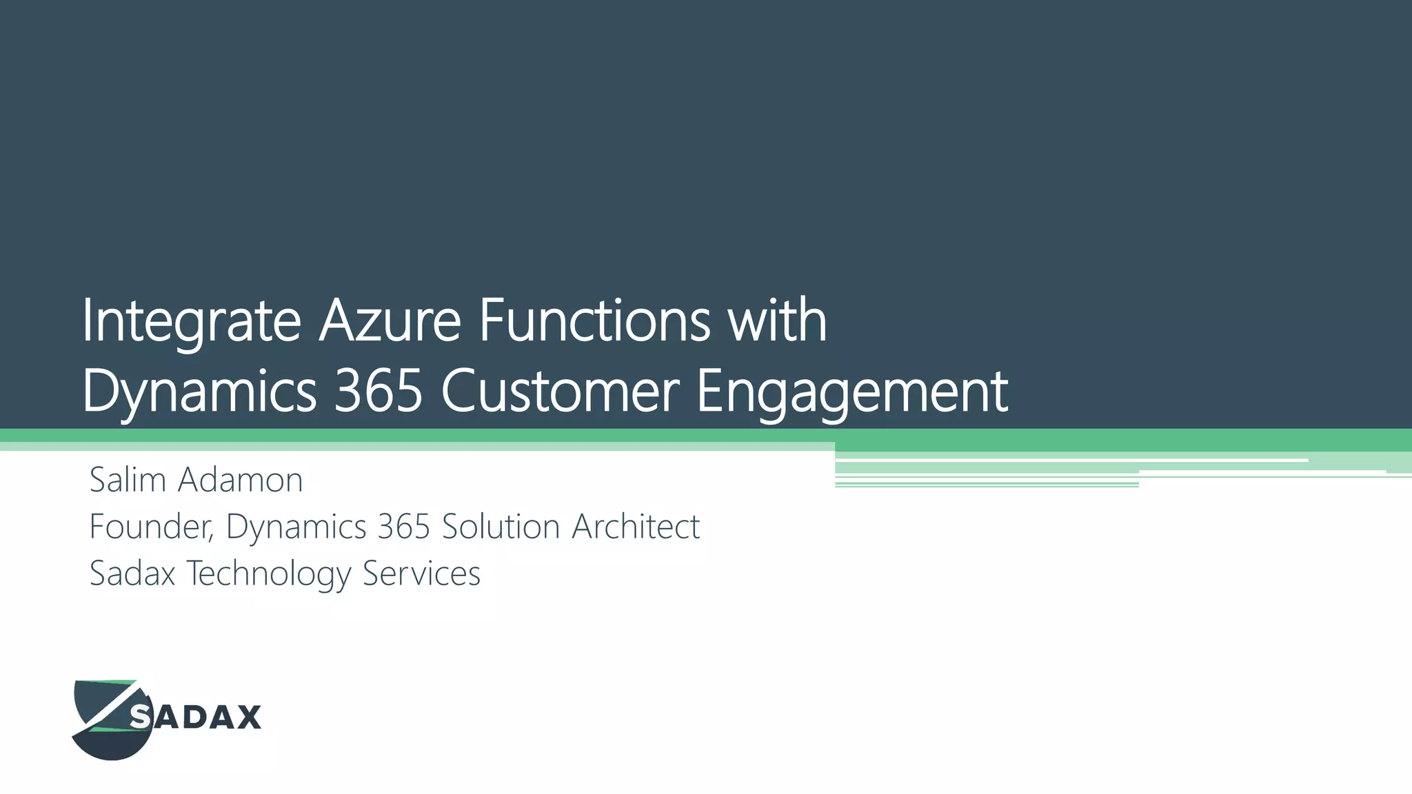 Dynamics 365 and Azure Functions scenarios | PDF