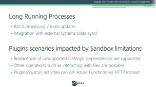 Dynamics 365 and Azure Functions scenarios | PDF