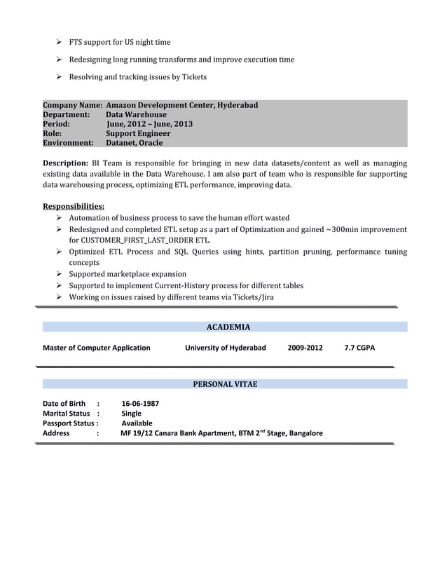 Vikas Resume | DOC | Databases | Computer Software and Applications