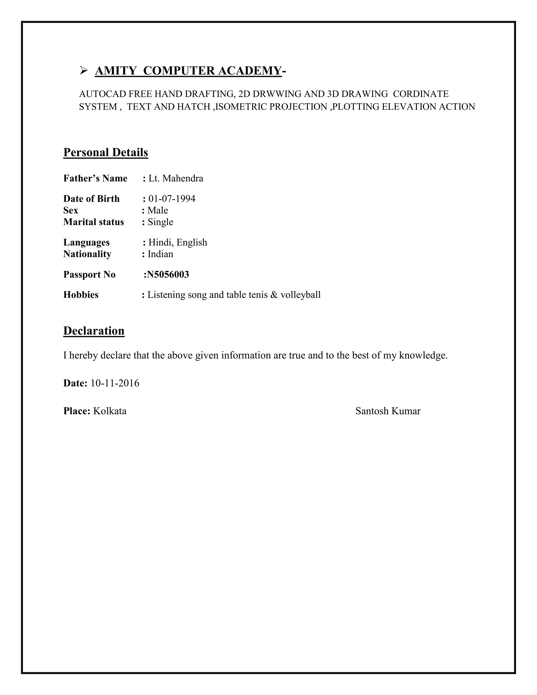 SANTOSH RESUME | PDF