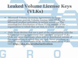 Understand the importance of getting only genuine software | PPT