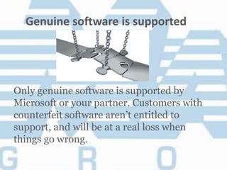 Understand the importance of getting only genuine software | PPTX