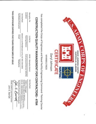 Daryl Johnson Construction Quality Management | PPT