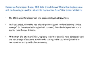 Winnetka D36: ERB Data Analysis 2012-2014 | PPTX