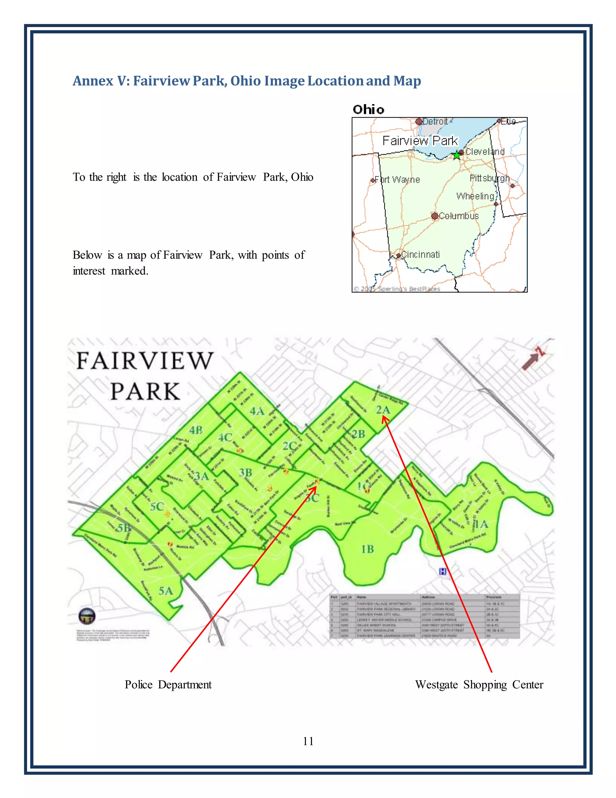 Fairview Park Crime Stats | PDF