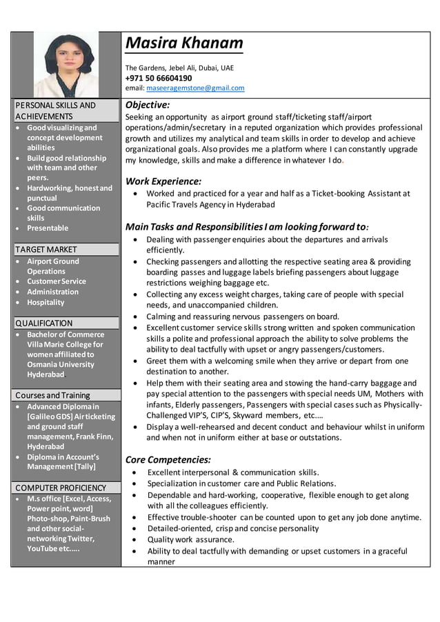 Masira Khan C.V gnrl | PDF