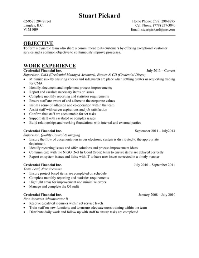 Resume - Stuart | PDF | Business | Business and Finance