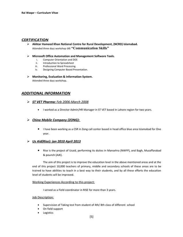 Rai Curriculum Vitae | PDF