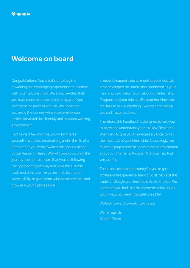 Internship Handbook | PDF