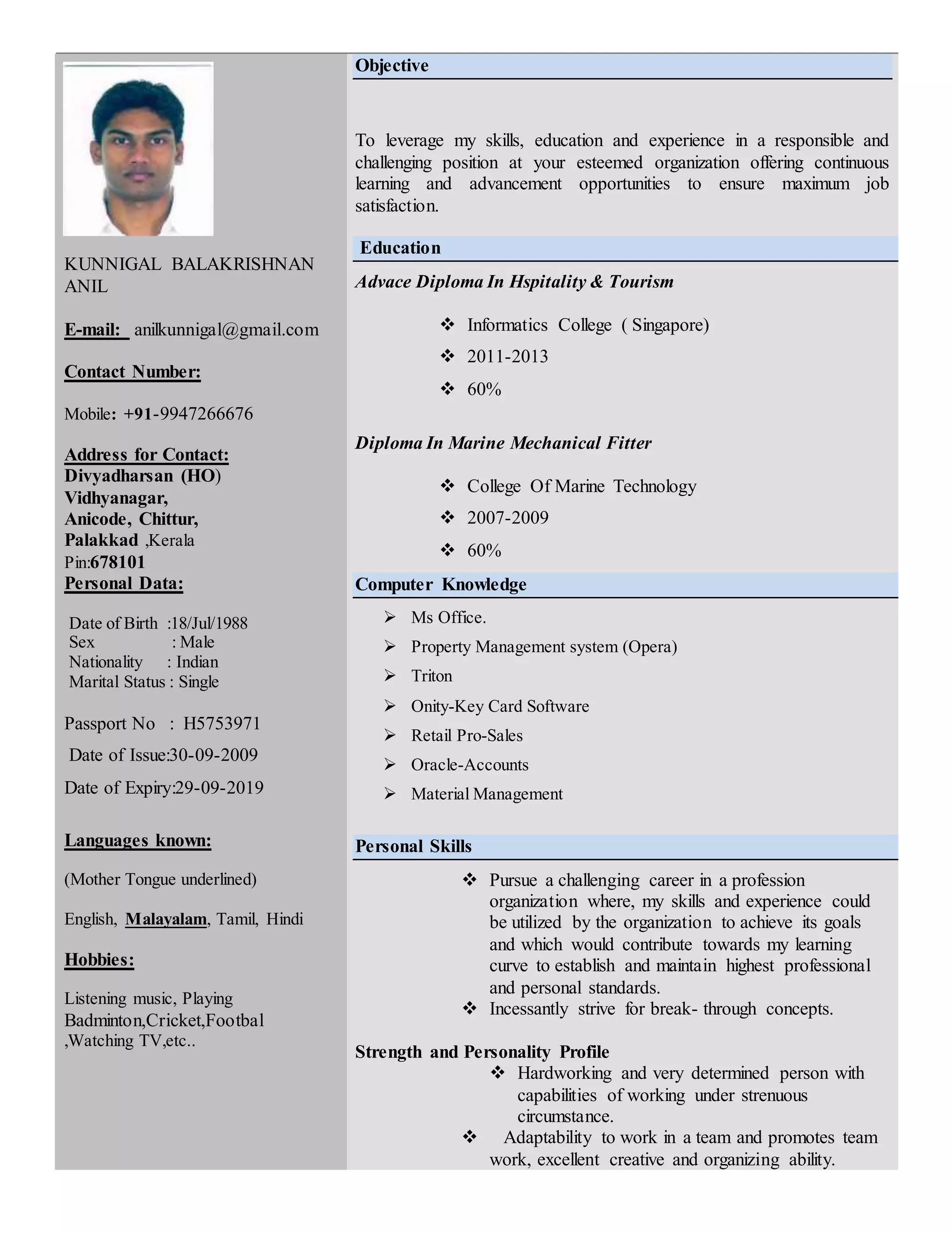 Anil Resume | DOCX