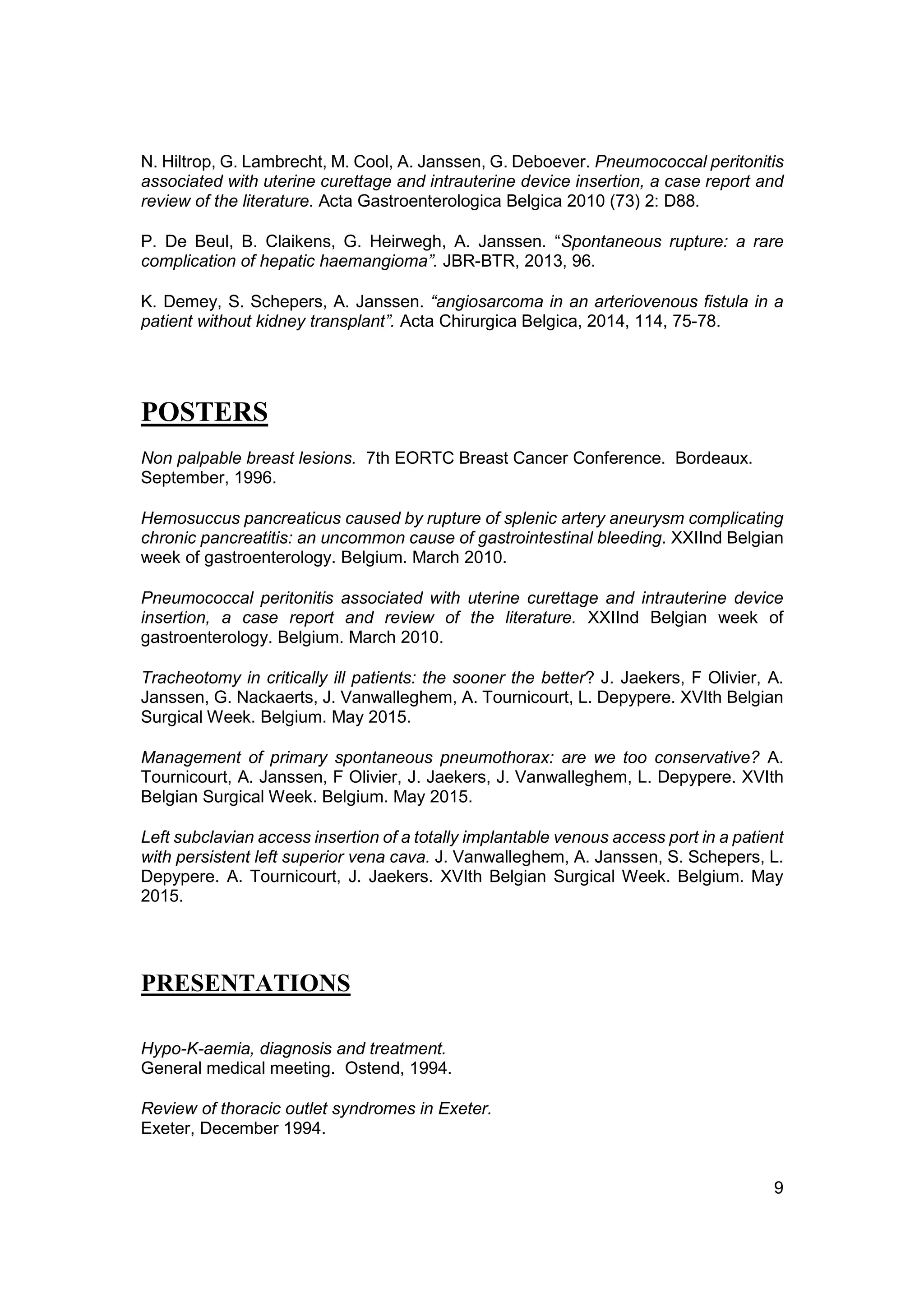 Curriculum vitae English.doc | Cancer | Diseases and Conditions