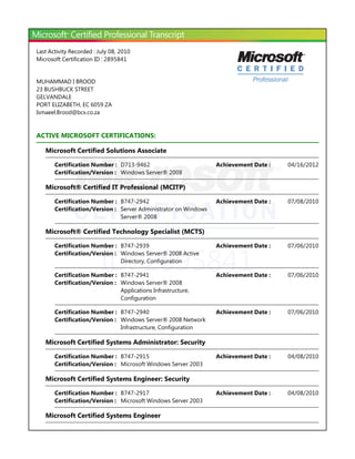 MS_Learning_Transcript | PDF
