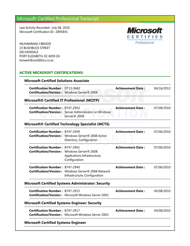 MS_Learning_Transcript | PDF