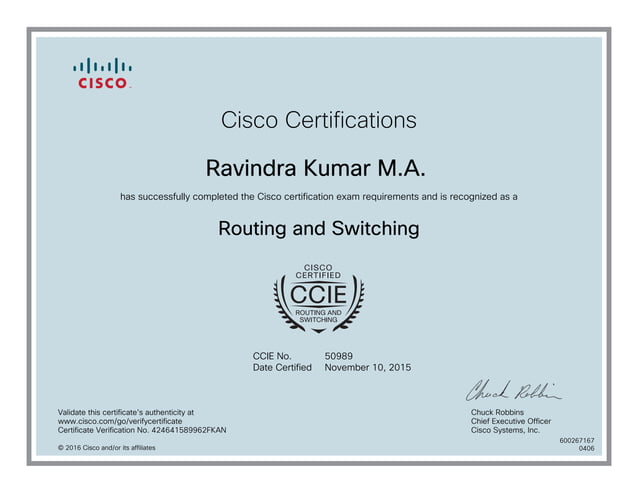 CCIE Certificate | PDF