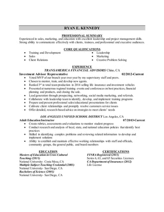 Ryan Kennedy LinkedIn Resume | DOCX