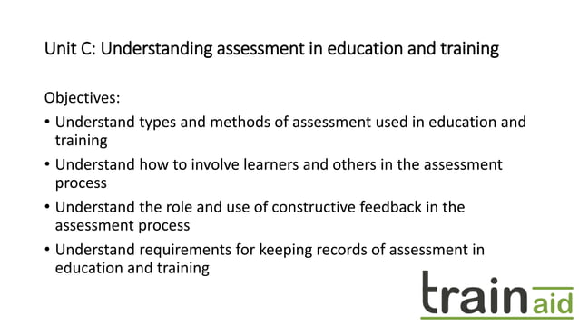 L3 AET Distance Unit C | PDF | Educational Assessment | Education