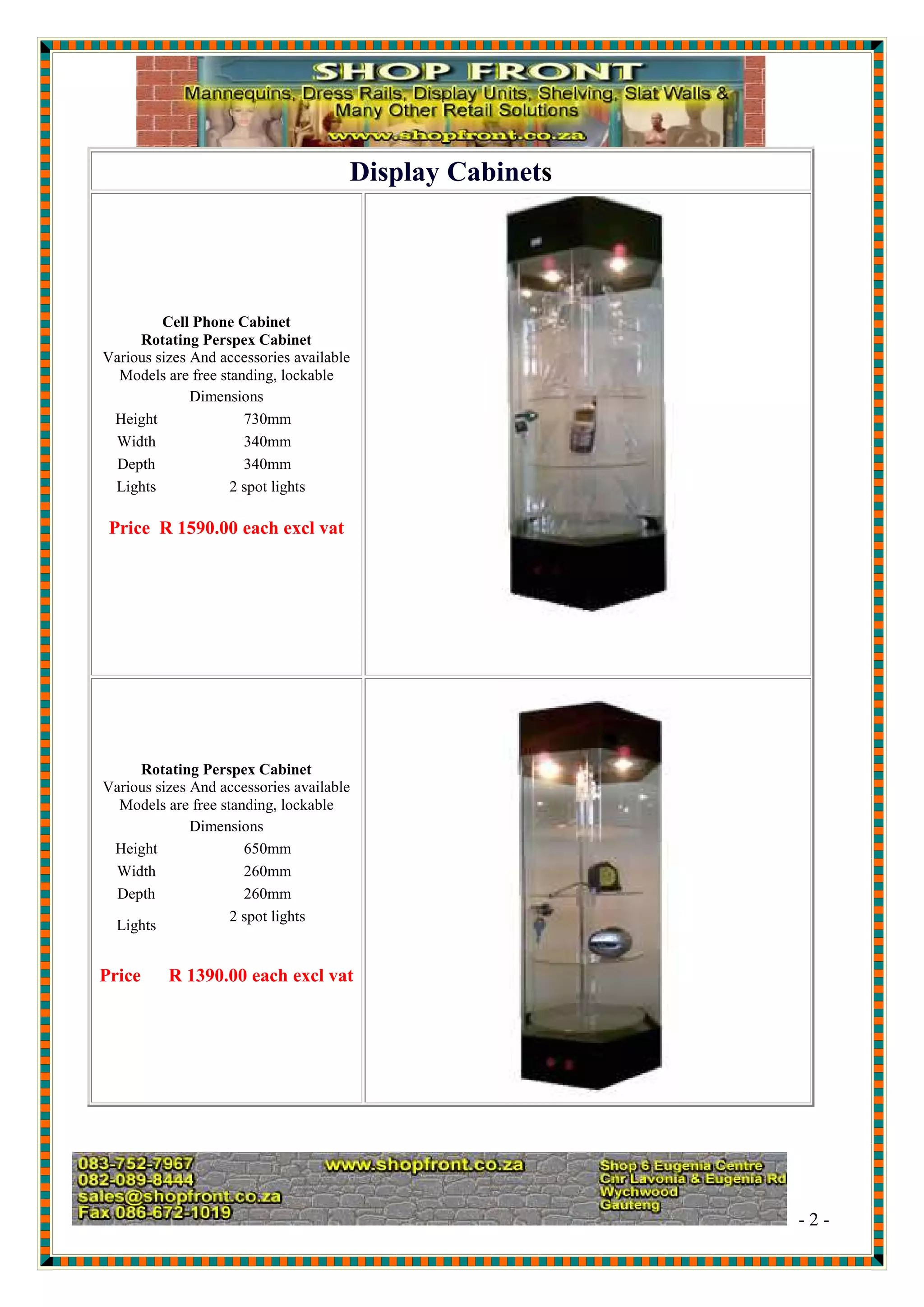 Display Cabinets Catalogue | PDF | Free Download