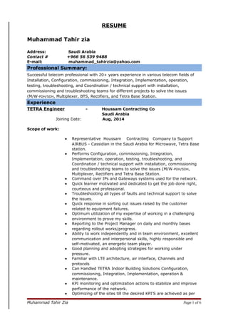 tahir.resume | DOC