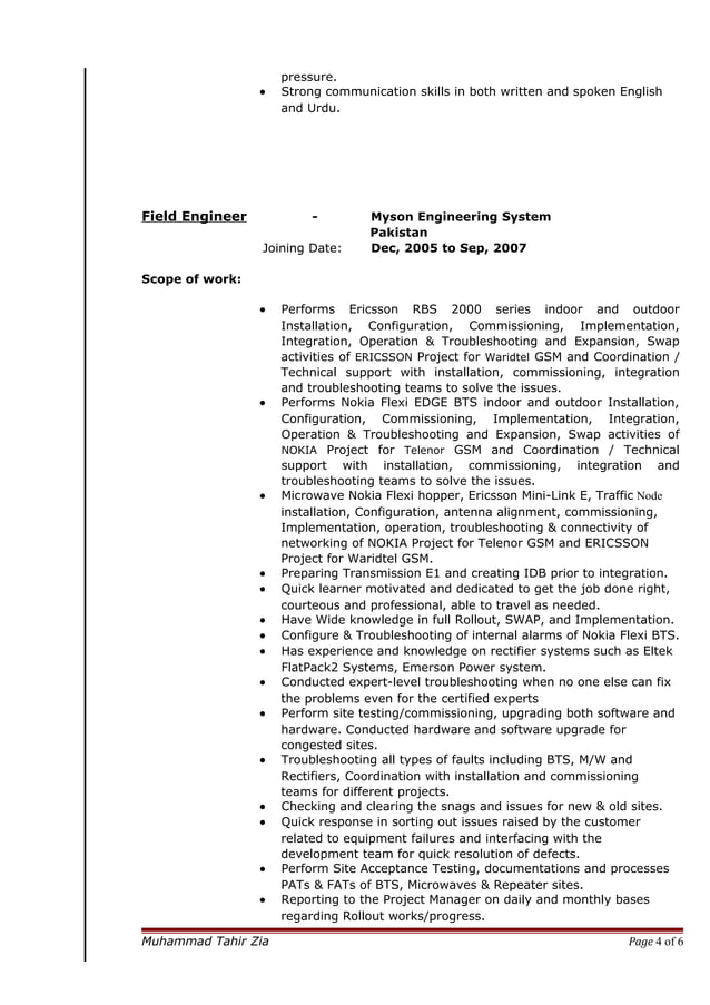 tahir.resume | DOC | IT and Internet Support | Internet