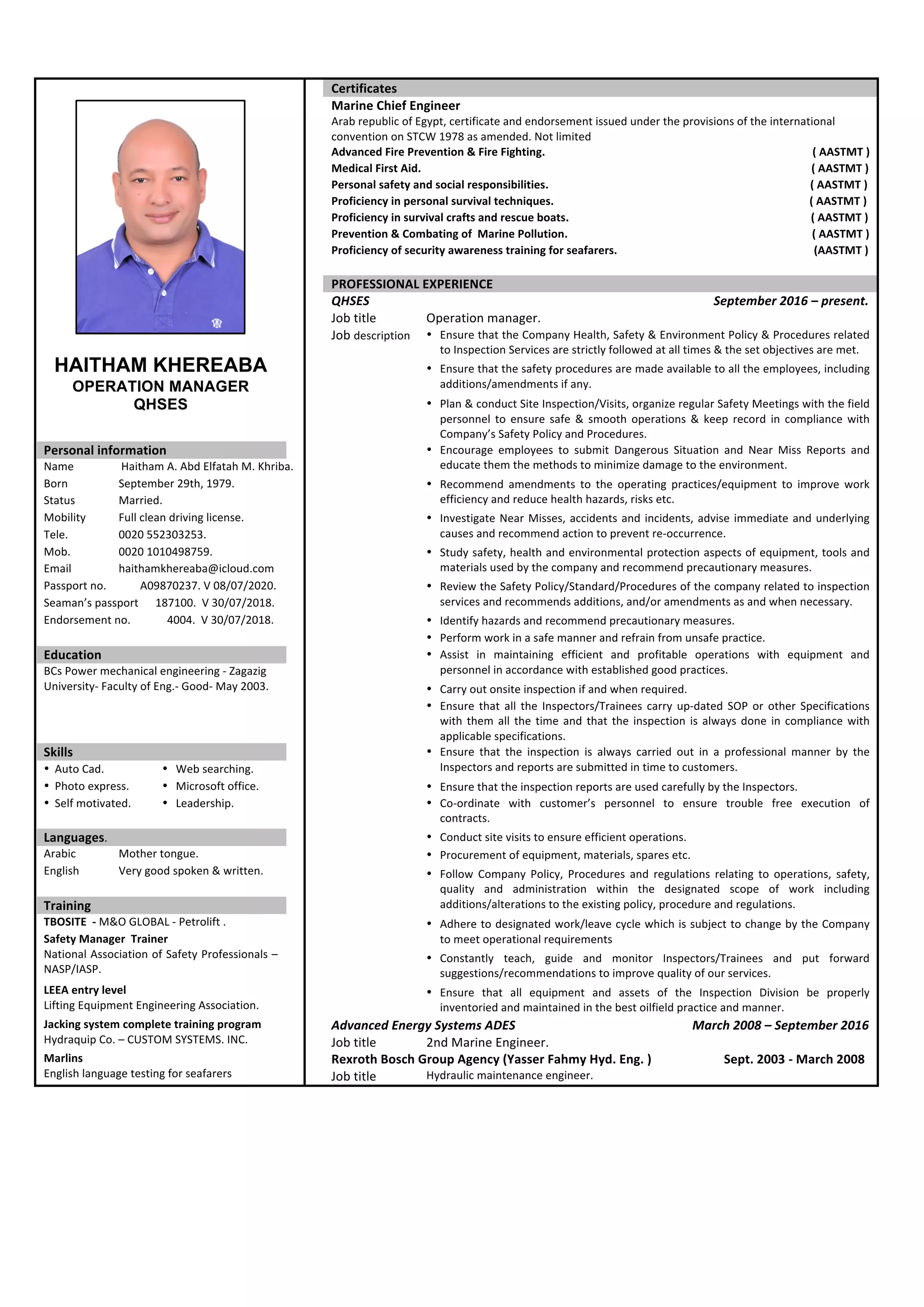 CV- HAITHAM | PDF