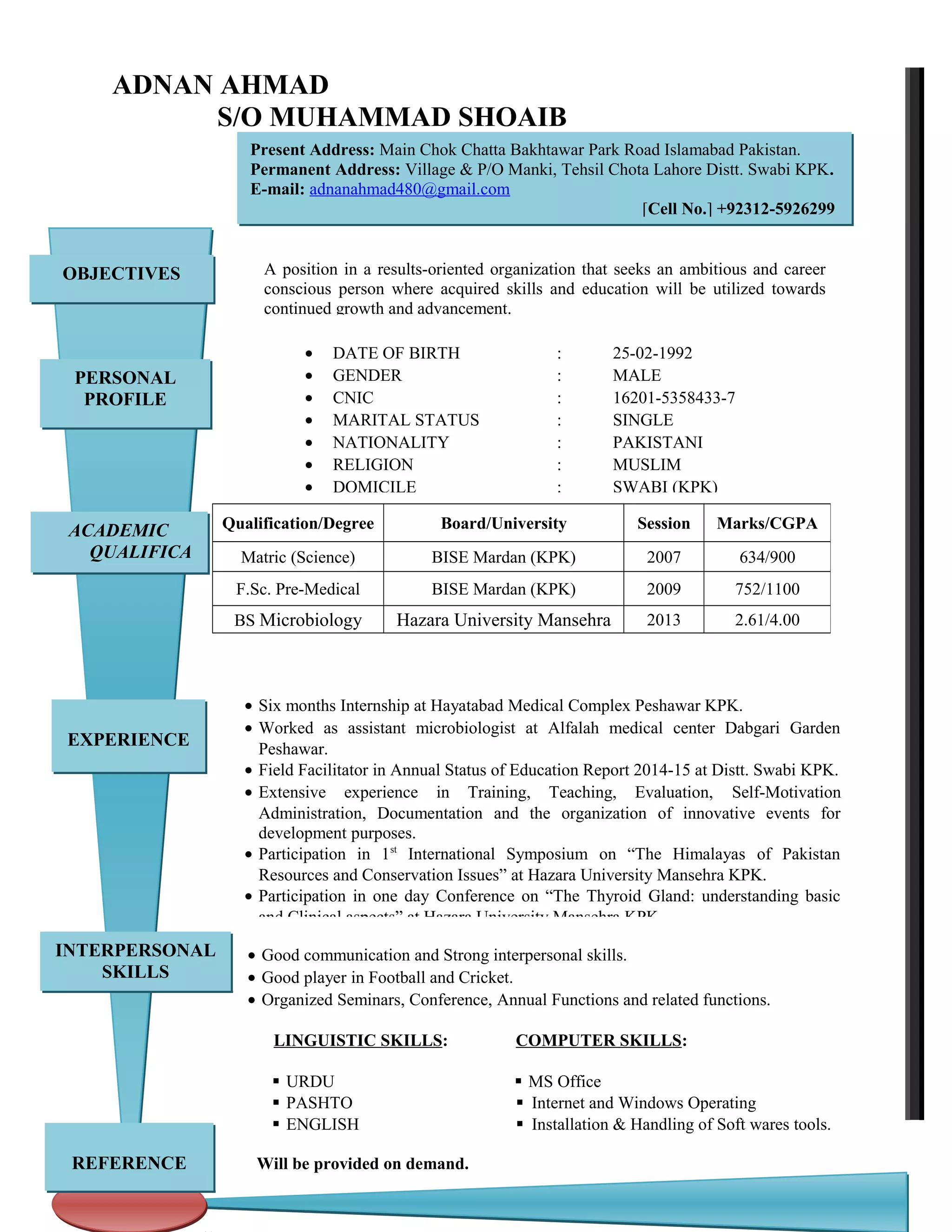 ADNAN_RESUME | DOC | Career Planning | Careers