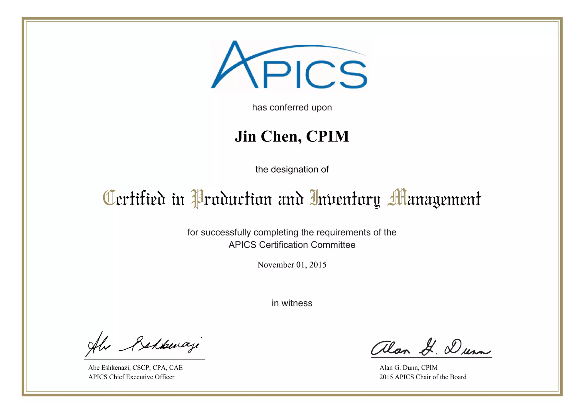 CPIM certification | PDF