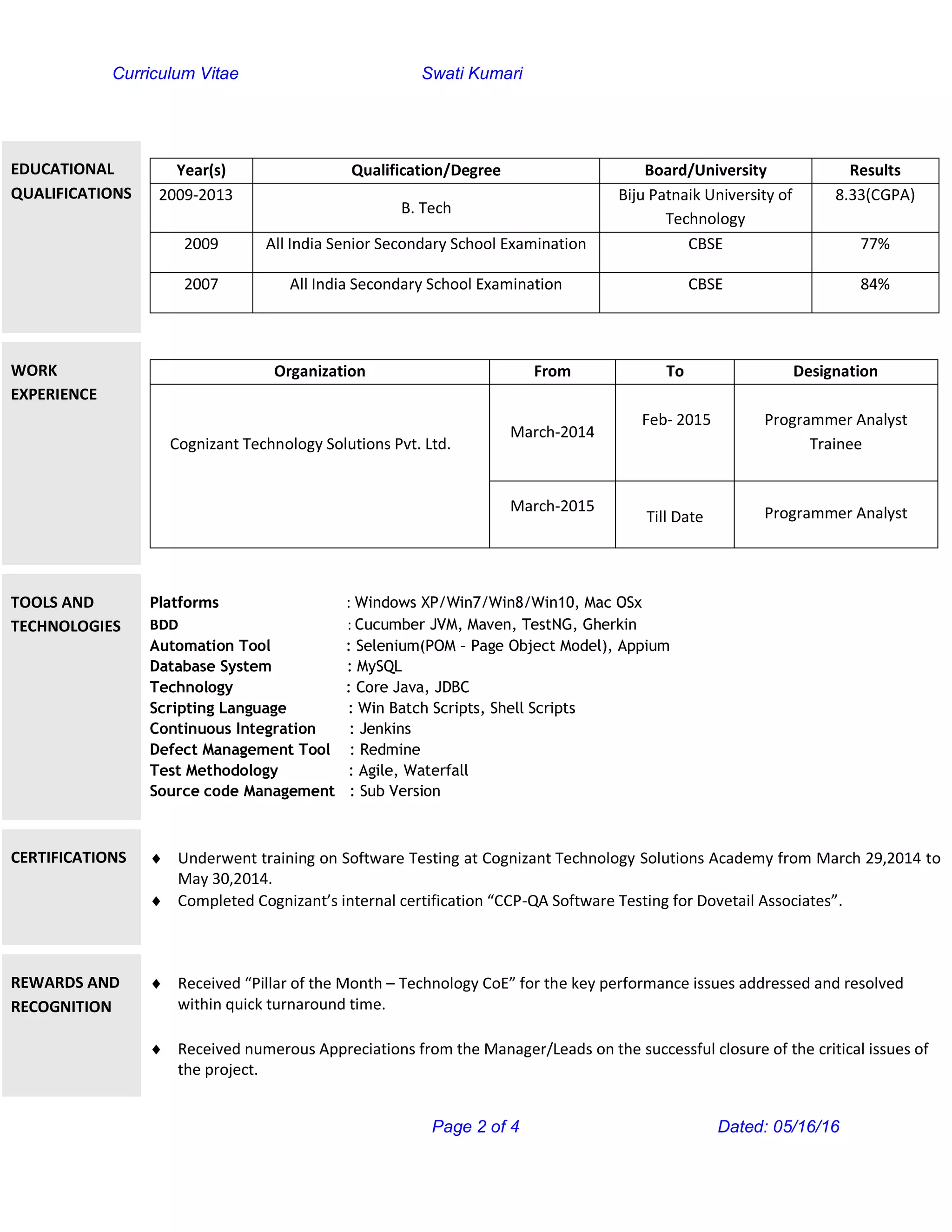 SwatiKumari_Profile | PDF