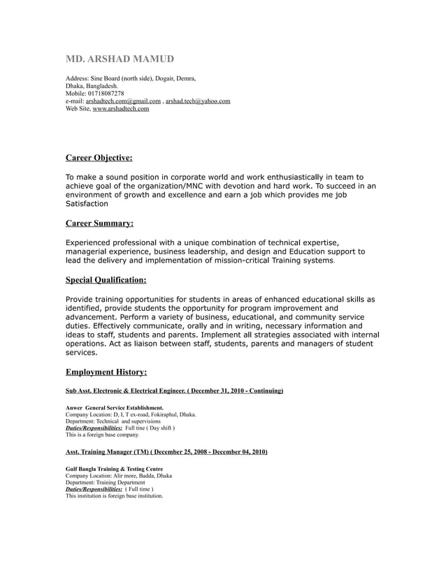 UN volunteer CV | PDF