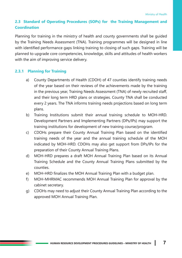 MOH Training Procedure Manual | PDF | Human Resources | Business