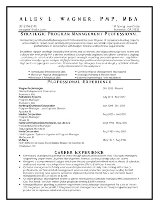 Allen L. Wagner Resume | PDF
