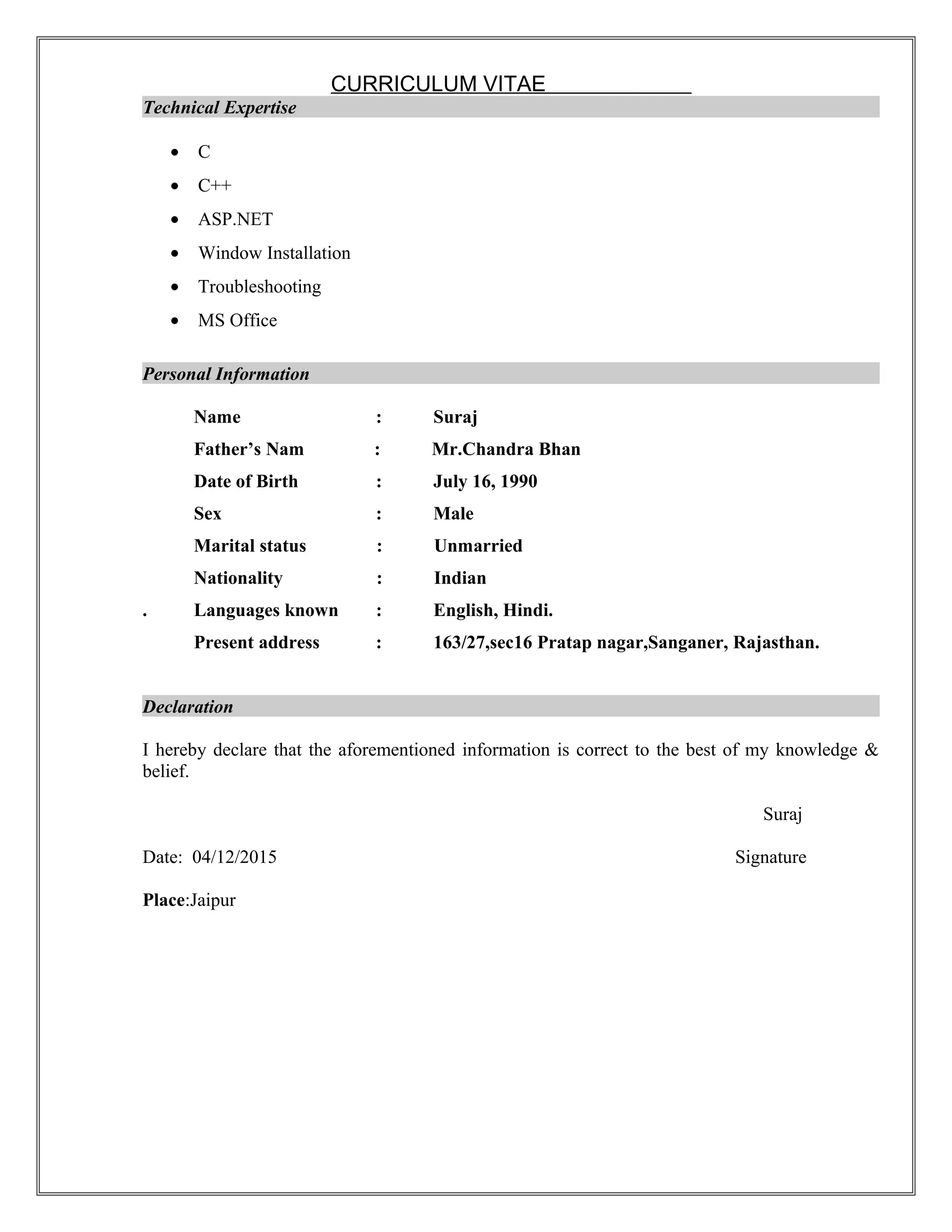 Suraj C V | DOC