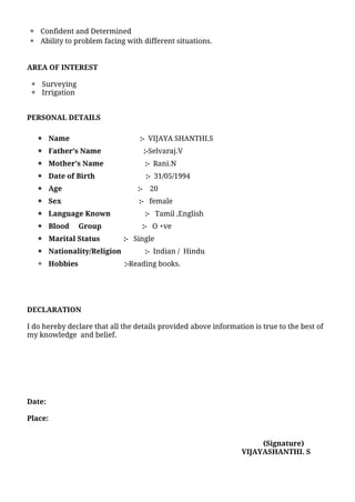 vhji resume | PDF