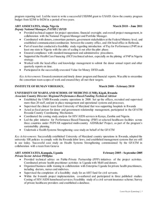Lennie Bazira Kyomuhangi - CV Long Version- 2016-Current | DOCX