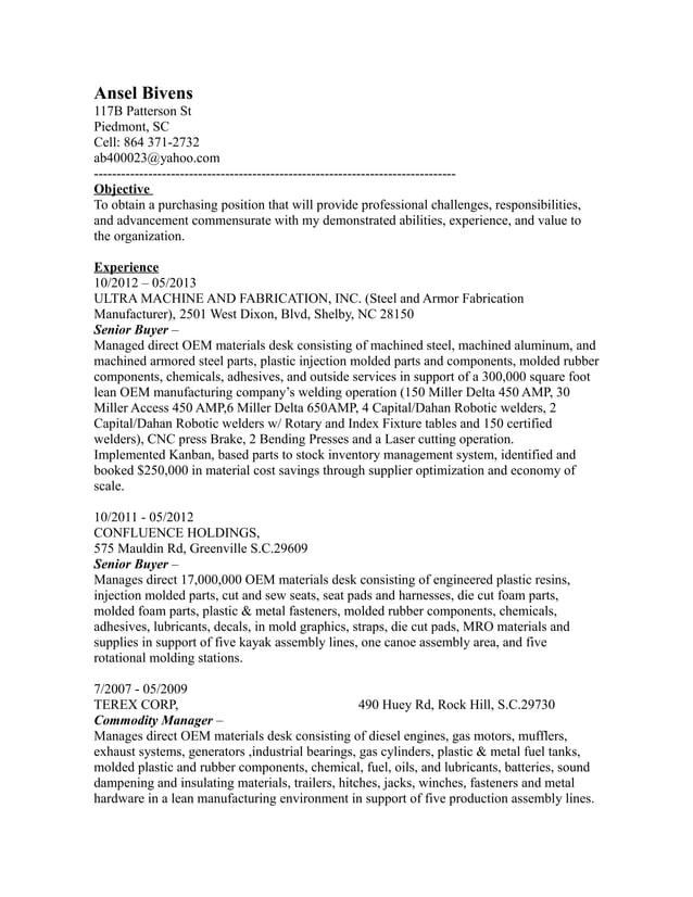 Resume 3 | PDF