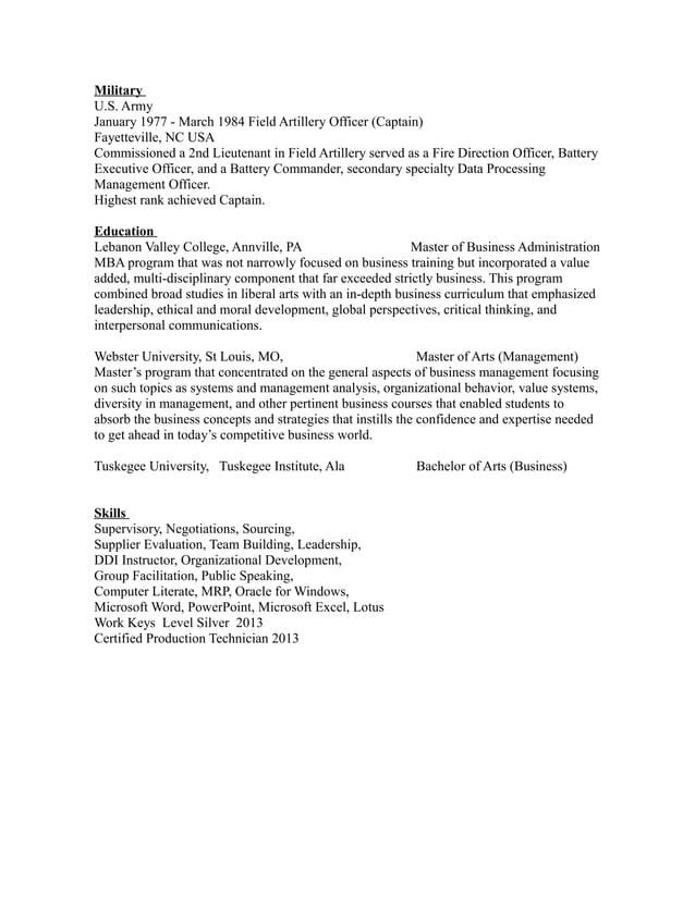 Resume 3 | PDF