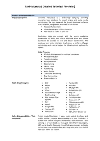 Detailed Technical Portfolio | DOC