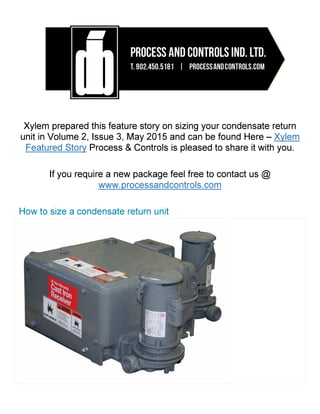 How to Size a Condensate Return Unit | PDF
