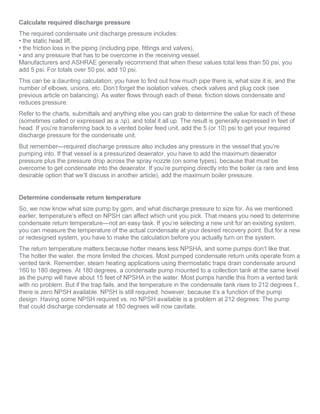 How to Size a Condensate Return Unit | PDF