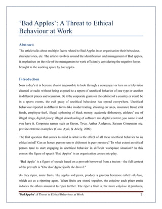 bad apples _ an article | PDF | Debated Sensitive Social Issues ...
