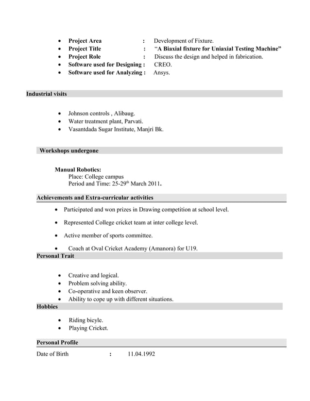 Resume Fresh | DOC