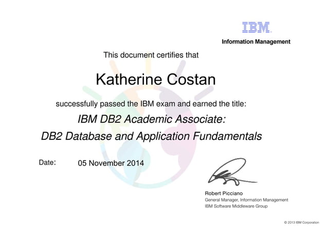 IBM Certificate | PDF