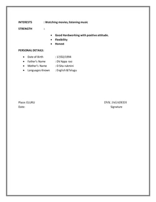 JAGADEESH RESUME | DOCX
