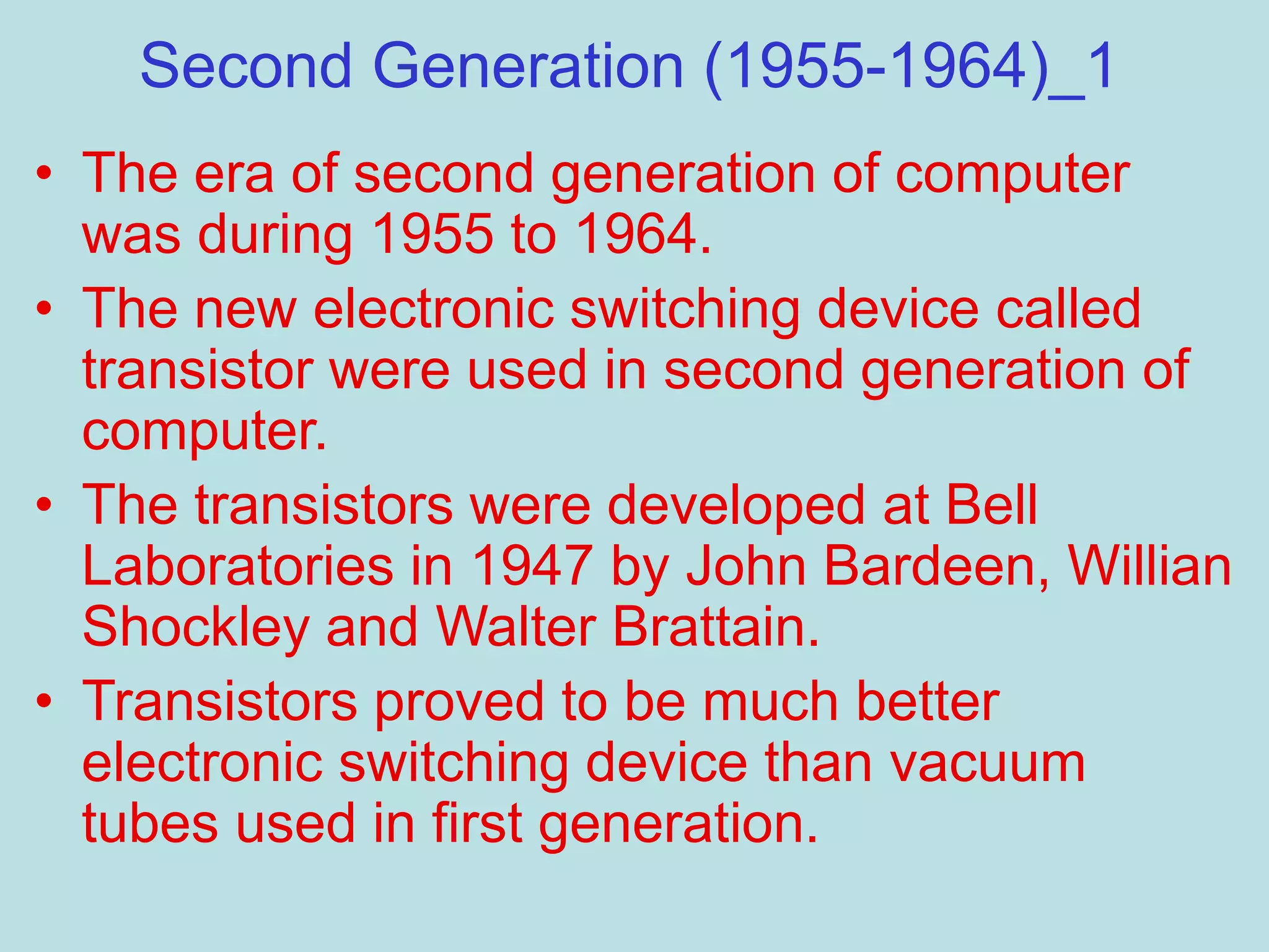 Computer Generations | PPT