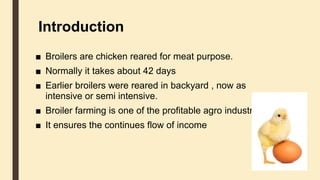 Cost analysis of broiler farming | PPTX