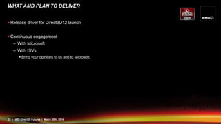 Direct3D12 and the Future of Graphics APIs by Dave Oldcorn | PPT