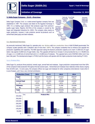 Delta Sugar Co. - Initiation of Coverage - 12 November 2015 | PDF