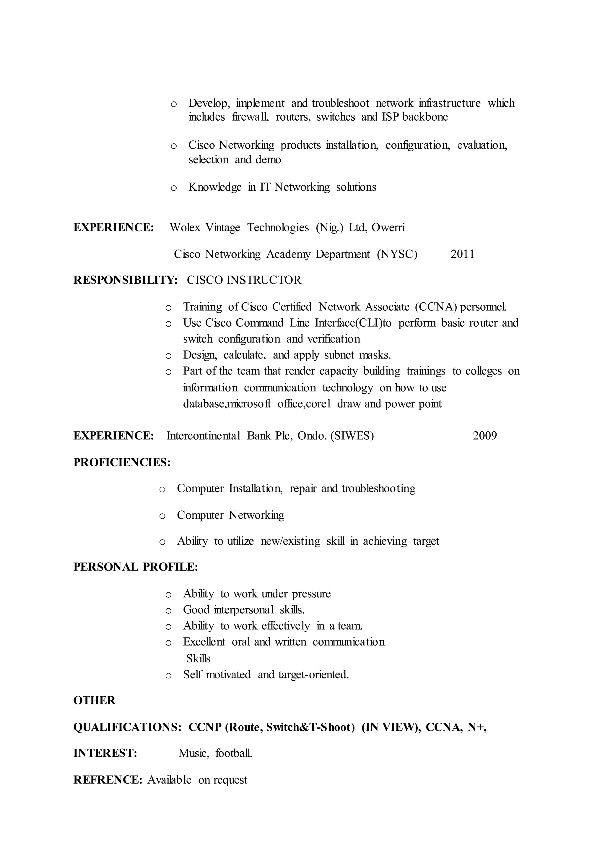 ADEBAYO SAMUEL TAIWO NEW CV | DOCX | Computer Networking | Computing