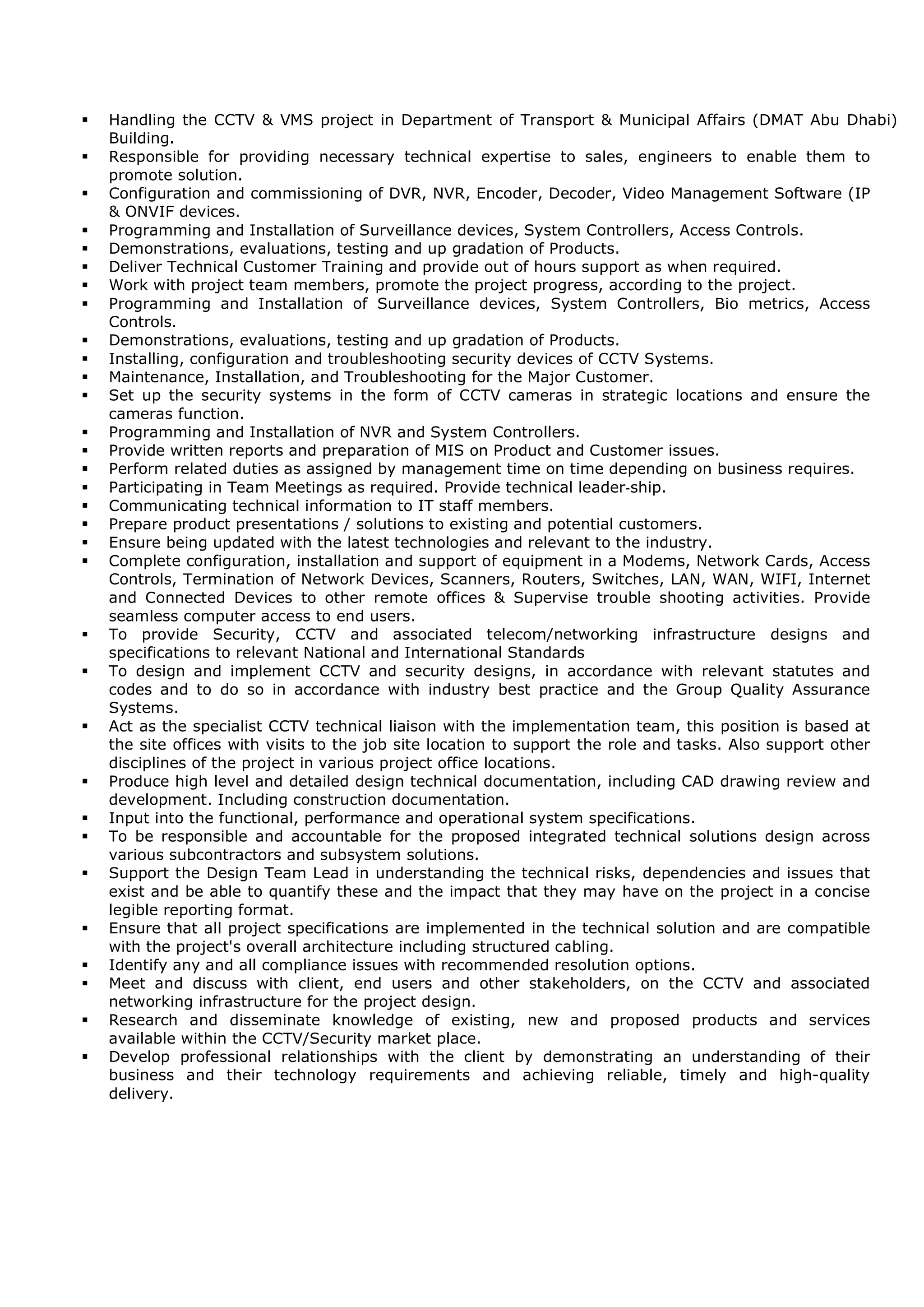 Farook_CCTV Engineer | PDF