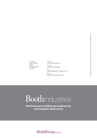 Booth_Industries Corporate_Brochure_4_6_2013 | PDF